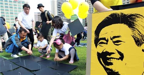 아이들과 함께 하는 노무현 대통령 얼굴 만들기