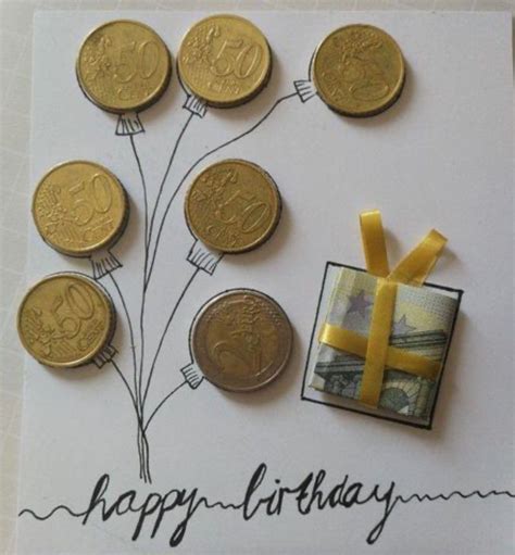 Diy Birthday Card With Coins And T Box