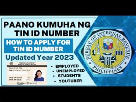 PAANO KUMUHA NG TIN ID O TIN NUMBER HOW TO GET TIN ID UPDATED