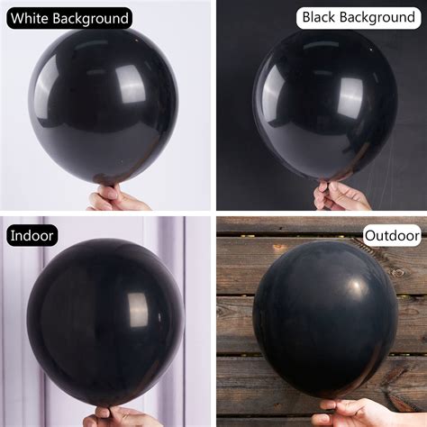 Getuscart Partywoo Black Balloons 50 Pcs 12 Inch Matte Black Balloons