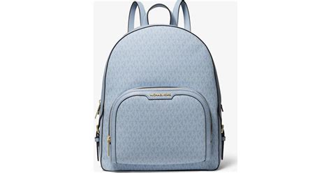 Michael Kors Jaycee Large Logo Backpack in Blue | Lyst Canada