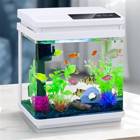 Amazon Binano Beginner Betta Fish Tank Aquarium Kit Intelligent Timed Shutdown Seven LED