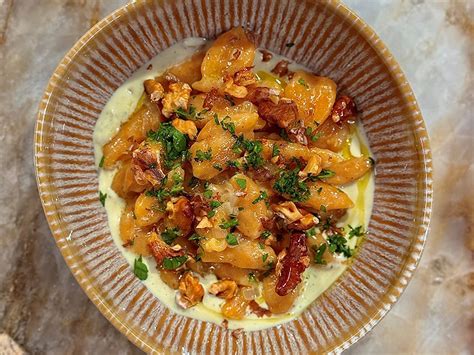 Gnocchi Minute De Patate Douce Et Sauce Fromage Bleu De Cyril Lignac