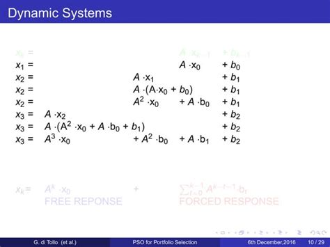 Portfolio Selection Via Particle Swarm Ppt