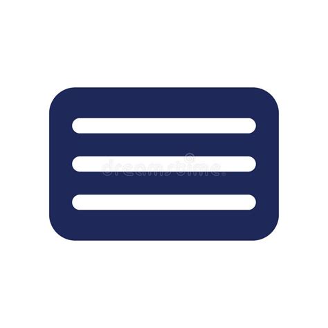 Hamburger Menu Button Black Glyph Ui Icon Stock Vector Illustration