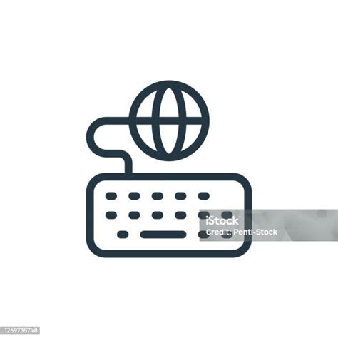 在白色背景上隔離的鍵盤向量圖示大綱 細線鍵盤圖示的網站設計和移動 應用程式開發細線鍵盤輪廓圖示向量圖示向量圖形及更多互聯網圖片 Istock