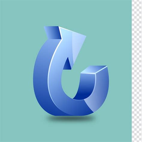 3d Blue Arrow Icon Premium Psd