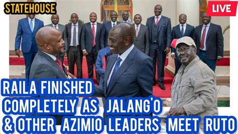 RAILA KWISHA SOME AZIMIO LEADERS MEET RUTO IN STATE HOUSE LUO