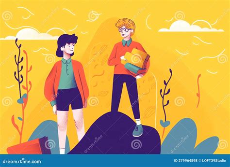 Generative Ai Education Concept With Tiny Stock Illustration