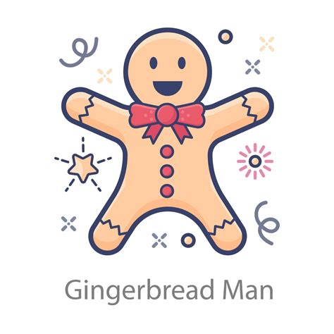 Gingerbread Man Design 2550409 Vector Art At Vecteezy