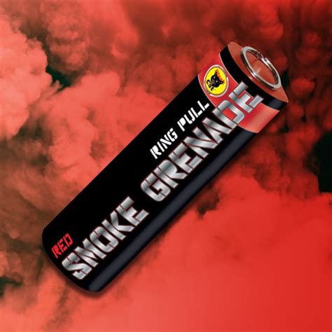 Red Smoke Grenade Ghengis Fireworks