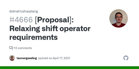 [proposal] relaxing shift operator requirements · issue 4666 · dotnet