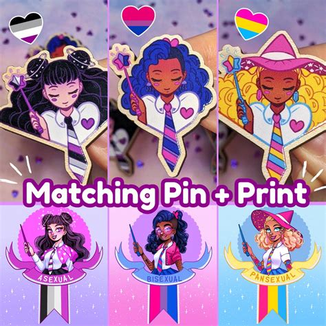 Subtle Pride Witch Pins Asexual Pin Ace Pride Pin Pansexual Pin