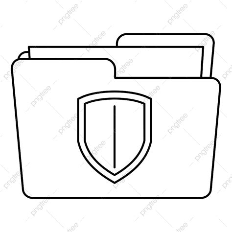 Folder Outline Clipart Hd Png Protected Folder Icon Outline Vector