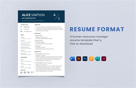 Resume Format Templates In InDesign FREE Download Template Net