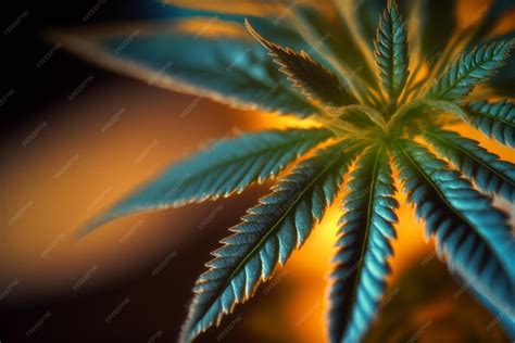 Premium Photo Healthy Cannabis Plant Close Up