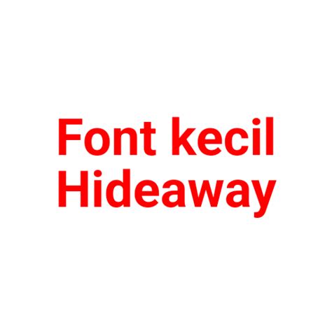 Cara Membuat Tulisan Kecil Di Bio Hotel Hideaway