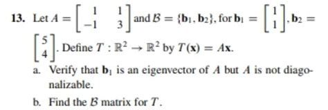 Solved 13 Let A 1113 And B B1 B2 For B1 11 B2 Chegg