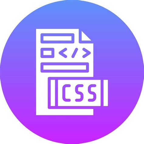 Ilustración Del Icono Vectorial Del Archivo Css Del Conjunto De Iconos
