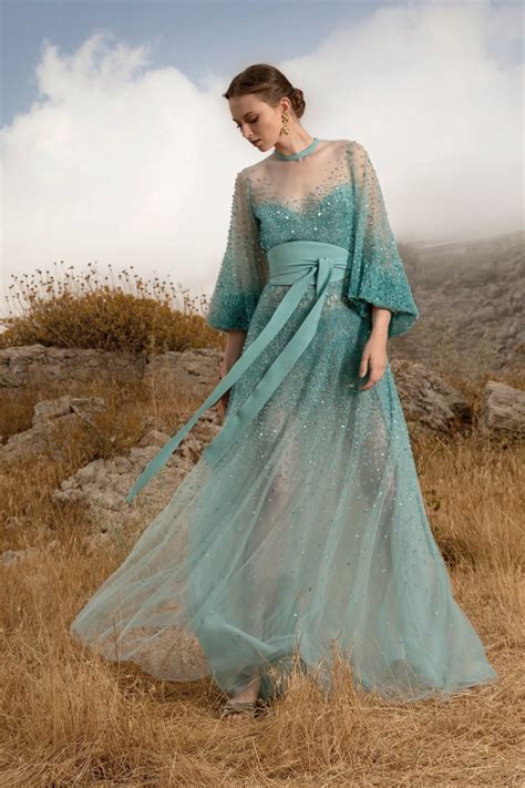 Rent Elie Saab Angel Sleeves Embellished Gown In Dubai Designer 24