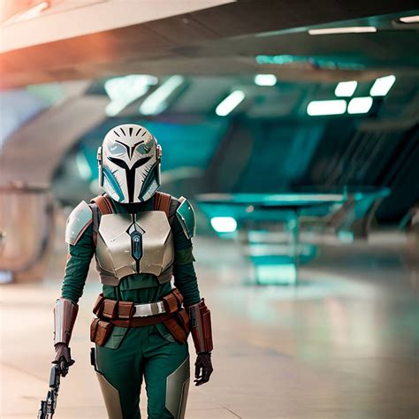 Bo Katan Kryze Star Wars In A Spaceport By Tastefulai On Deviantart