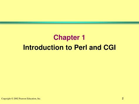 ppt chapter 1 introduction to perl and cgi powerpoint presentation