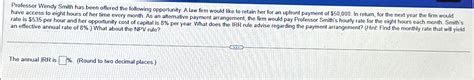 Solved What Is The Annual Irr And The Npv