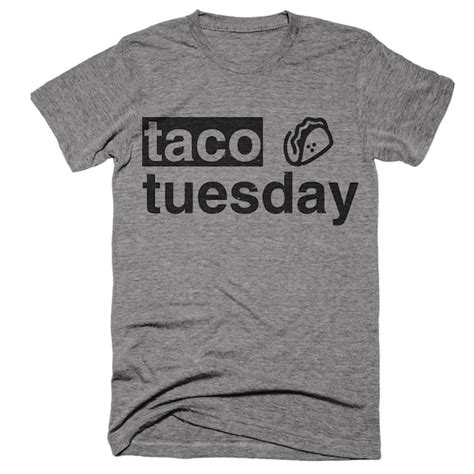 Taco Tuesday T Shirt Funny Taco Mexican Food Tri Blend Tee