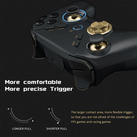 Buy ISHAKO Wireless Controller For Switch IOS MacOS PC Android Four Rear Buttons With Mobile