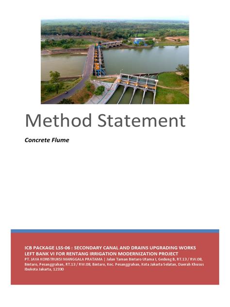 Method Statement Flume Pdf