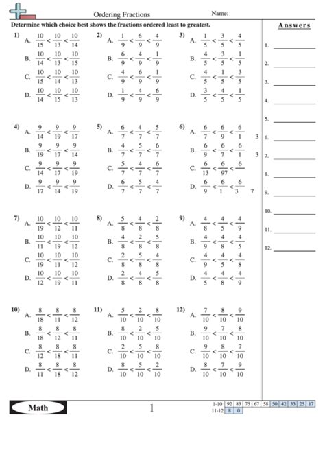 Adding And Subtracting Fractions Worksheets With Answer Key Common Core FractionsWorksheets Net