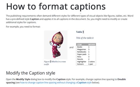 Format Table Of Figures And List Of Tables Microsoft Word 365