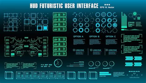 Premium Vector Scifi Futuristic Hud Dashboard Display Virtual Reality
