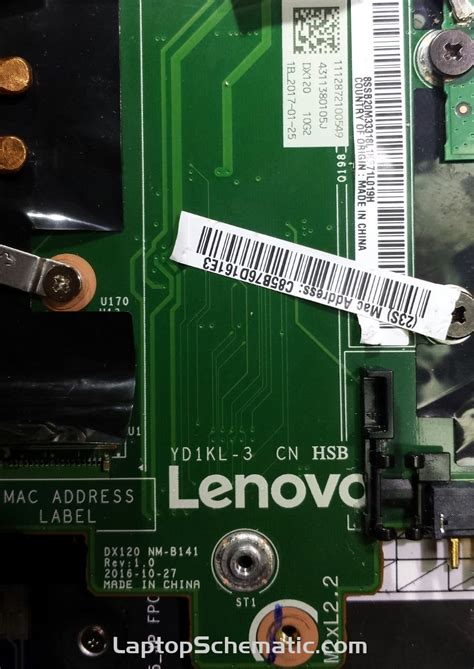 Lenovo Thinkpad X Carbon Gen Schematic Yd Kl Nm B Laptop Schematic