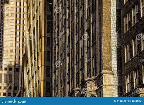 Old Pre Modern 1900`s Architectural City Office Building Facades