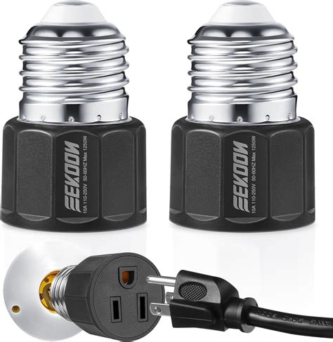 E26 E27 2 And 3 Prong Light Bulb Socket Adapter Bundle With 2 In 1