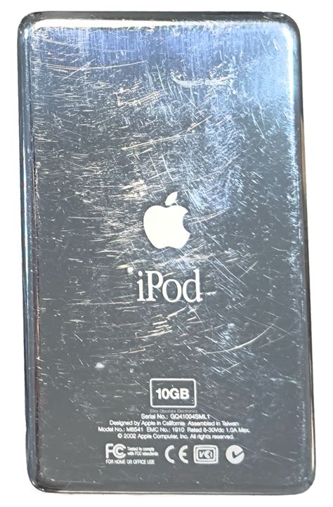 Used Original Backplate For 10gb Apple Ipod Classic 1st Generation 200