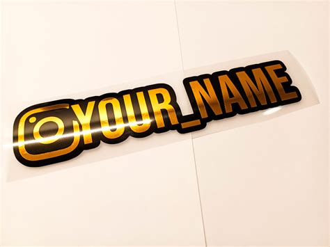 Holographic Instagram Name Vinyl Decal Sticker Rising Sun Decals
