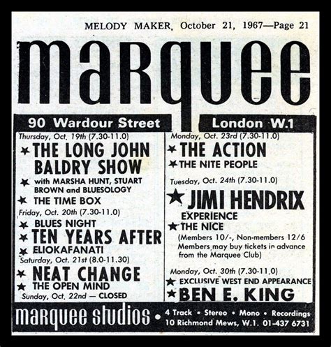 October 24 1967 Marquee London Eng Concerts Wiki Fandom