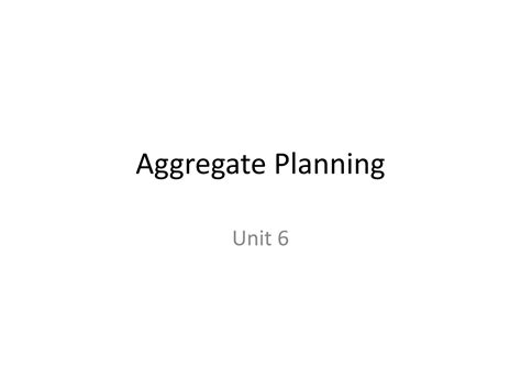 Aggregate Planning Pptx