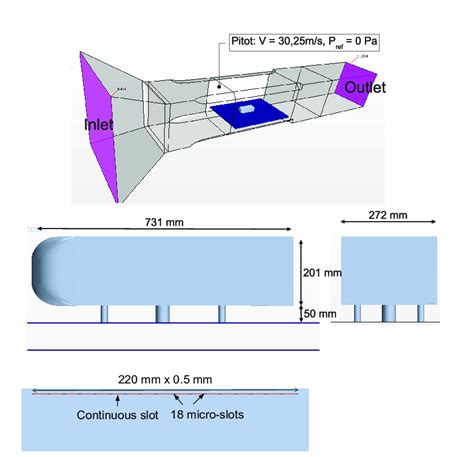 Ahmed Body And Wind Tunnel Dimensions Download Scientific Diagram