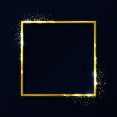 Moldura Dourada Realista Vetor Premium