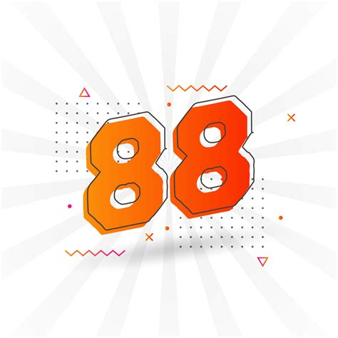 88 Number Vector Font Alphabet Number 88 With Decorative Element Stock Vector 13887074 Vector
