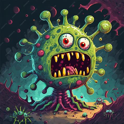 Premium Ai Image Zombie Virus Illustration