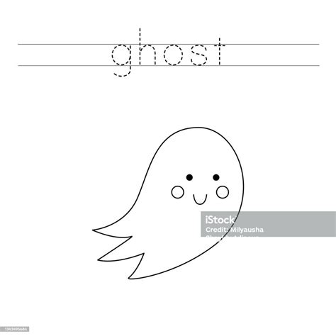문자와 색상 유령을 추적합니다 아이들을위한 필기 연습 0명에 대한 스톡 벡터 아트 및 기타 이미지 0명 10월 가을