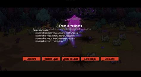 Game Crashed With Error In The Woods Rotwood Playtest Archive