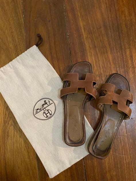 Hermes Oran Slides Womens Fashion Footwear Flats And Sandals On Carousell