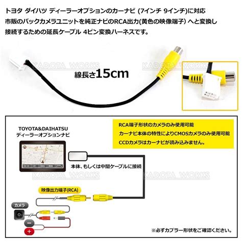 Yahoo オークション イクリプス バックカメラ 変換ケーブル Rch001t