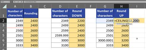 round to nearest multiple mround floor or ceiling functions excel