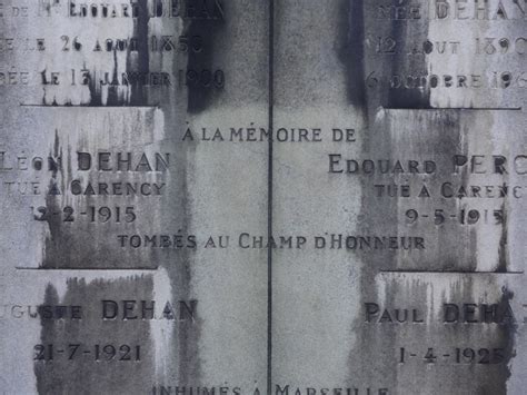 Cimetière Du Père Lachaise Appl Dehan Edouard 1845 1899